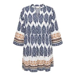 Only sheego Gro&szlig;e Gr&ouml;&szlig;en Blusenkleid, cloud dancer aop:ethnic, Gr&ouml;&szlig;e 44 - Damen