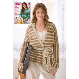 Anleitung 091/5, Gestreifte Wickeljacke aus Animals und Arequipa von Junghans-Wolle