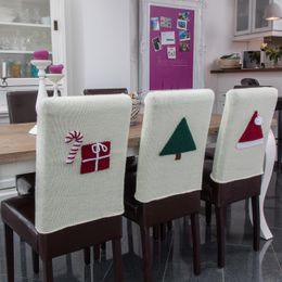 Junghans-Wolle Anleitung 817/3, glatt rechts gestrickte Stuhlhussen mit separat geh&auml;kelten Weihnachtlichen Motiven