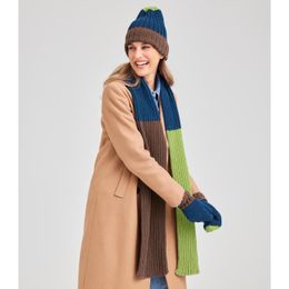 Anleitung 205/3, M&uuml;tze, Schal und Fausthandschuhe aus Merino-Cotton von Junghans-Wolle