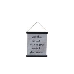 Chic Antique Leinwand Love mit Text zum Aufh&auml;ngen H29/L24/B1 cm, schwarz skandinavische Deko Online Shop