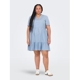 Only sheego Gro&szlig;e Gr&ouml;&szlig;en Minikleid, cashmere blue, Gr&ouml;&szlig;e 54 - Damen