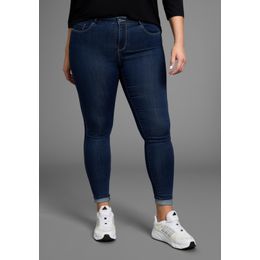 Only sheego Gro&szlig;e Gr&ouml;&szlig;en Skinny-fit-Jeans, medium blue denim, Gr&ouml;&szlig;e 50 - Damen