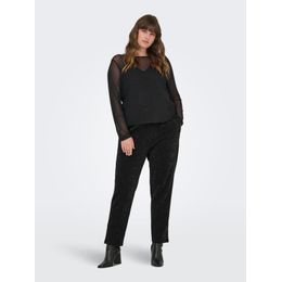 Only sheego Gro&szlig;e Gr&ouml;&szlig;en Jogginghose, black detail:silver lurex, Gr&ouml;&szlig;e 52 - Damen