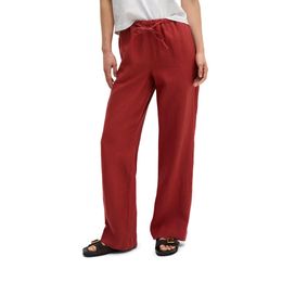 Marc O'Polo Chinohose MARC O'POLO "mit elastischem Tunnelzug-Bund", Damen, Gr. 36, Normalgr&ouml;&szlig;en, tall poppy, Obermaterial: 100% Leinen; Futter: 100% Baumwolle, unifarben, regular fit normal, Hosen Chinohose