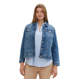 Tom Tailor sheego Gro&szlig;e Gr&ouml;&szlig;en Jeansjacke, blue denim, Gr&ouml;&szlig;e 52 - Damen