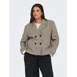 Only sheego Gro&szlig;e Gr&ouml;&szlig;en Kurzjacke, mocha meringue detail:melange, Gr&ouml;&szlig;e 50 - Damen