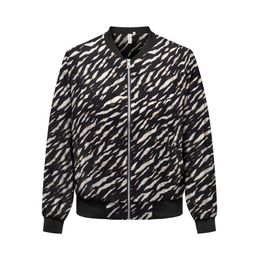 Only sheego Gro&szlig;e Gr&ouml;&szlig;en Bomberjacke, brush aop:noos derifting zebra, Gr&ouml;&szlig;e 46 - Damen