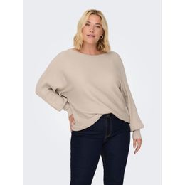Only sheego Gro&szlig;e Gr&ouml;&szlig;en Strickpullover, pumice stone, Gr&ouml;&szlig;e L - Damen