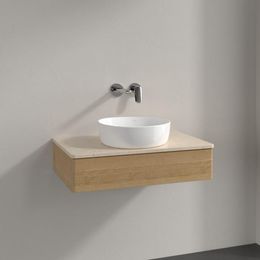 Villeroy & Boch Villeroy und Boch Antao Waschtisch-Unterschrank K08013HN 80x19x50cm, Waschbeckenplattenfarbe botticino, honey oak
