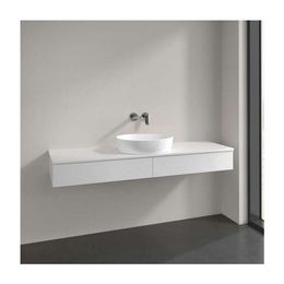 Villeroy & Boch Villeroy und Boch Waschtisch-Unterschrank L14150GF mit Beleuchtung, 2 Ausz&uuml;ge, 1600 x 190 x 500 mm, Front mit Struktur, Glossy White Lacquer / Glossy White Lacquer