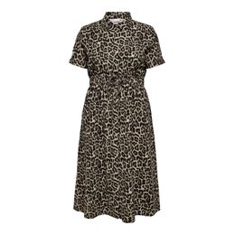 Only sheego Gro&szlig;e Gr&ouml;&szlig;en Blusenkleid, black aop:leo, Gr&ouml;&szlig;e 50 - Damen