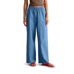 Marc O'Polo Chinohose MARC O'POLO DENIM "aus Leinen-Baumwolle-Mix", Damen, Gr. XL, Normalgr&ouml;&szlig;en, medium blau 4671, Obermaterial: 56% Leinen, 44% Baumwolle, unifarben, regular fit lang, Hosen Chinohose