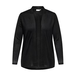 Only sheego Gro&szlig;e Gr&ouml;&szlig;en Strickjacke, black detail:solid, Gr&ouml;&szlig;e L - Damen
