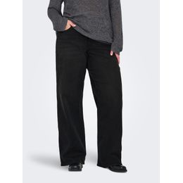 Only sheego Gro&szlig;e Gr&ouml;&szlig;en High-waist-Jeans, washed black, Gr&ouml;&szlig;e 50 - Damen