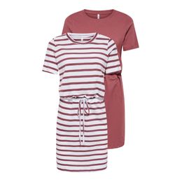 Only sheego Gro&szlig;e Gr&ouml;&szlig;en Jerseykleid, apple butter pack:cloud dancer stripes (apple butter), Gr&ouml;&szlig;e L - Damen