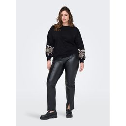 Only sheego Gro&szlig;e Gr&ouml;&szlig;en Sweatshirt, black print:ethnic, Gr&ouml;&szlig;e L - Damen