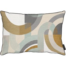 Dekokissen Apelt "Arco" Gr. 1, blau (t&uuml;rkis, gemustert), B:35cm H:5cm L:50cm, Polyester, Dekokissen_Sitzkissen_Kissenh&uuml;llen
