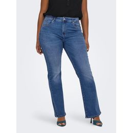 Only sheego Gro&szlig;e Gr&ouml;&szlig;en Bootcut-Jeans, medium blue denim, Gr&ouml;&szlig;e 52 - Damen