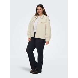 Only sheego Gro&szlig;e Gr&ouml;&szlig;en Boucl&egrave;jacke, pumice stone detail:melange, Gr&ouml;&szlig;e 52 - Damen