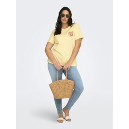 Only sheego Gro&szlig;e Gr&ouml;&szlig;en Kurzarmshirt, sunlight print:pink, Gr&ouml;&szlig;e M - Damen