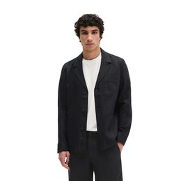 Marc O'Polo Kurzjacke MARC O'POLO "aus reinem Leinen", Herren, Gr. XL, schwarz, Obermaterial: 100% Leinen, unifarben, regular fit, Doppelmanschette, Jacken Kurzjacke