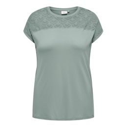 Only sheego Gro&szlig;e Gr&ouml;&szlig;en Spitzenshirt, jadeite, Gr&ouml;&szlig;e M - Damen