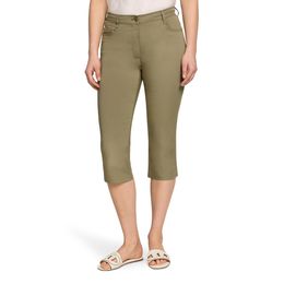 Stoffhose Betty Barclay "Damen Slim Fit", Damen, Gr. 40, Normalgr&ouml;&szlig;en, soft olive, Obermaterial: 97% Baumwolle, 3% Elasthan, Basic, slim fit 3/4-L&auml;nge, Hosen Stoffhose