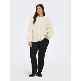 Only sheego Gro&szlig;e Gr&ouml;&szlig;en Strickpullover, whitecap gray, Gr&ouml;&szlig;e M - Damen