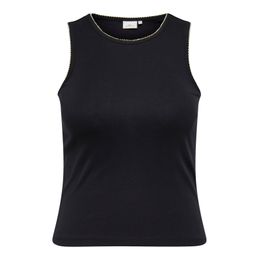 Only sheego Gro&szlig;e Gr&ouml;&szlig;en Tanktop, black detail:stitch birch, Gr&ouml;&szlig;e L - Damen