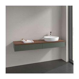 Villeroy & Boch Villeroy und Boch Antao Waschtisch-Unterschrank K16112HL 160x19x50cm, Waschbeckenplattenfarbe warm walnut, leaf green matt lacquer
