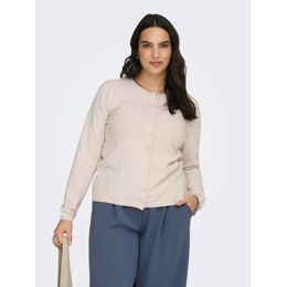 Only sheego Gro&szlig;e Gr&ouml;&szlig;en Strickjacke, moonbeam detail:melange, Gr&ouml;&szlig;e L - Damen