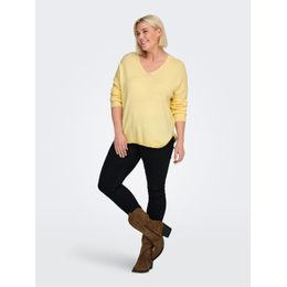 Only sheego Gro&szlig;e Gr&ouml;&szlig;en V-Ausschnitt-Pullover, sunlight detail:melange, Gr&ouml;&szlig;e L - Damen