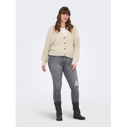 Only sheego Gro&szlig;e Gr&ouml;&szlig;en Strickjacke, pumice stone, Gr&ouml;&szlig;e L - Damen