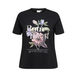 Only sheego Gro&szlig;e Gr&ouml;&szlig;en T-Shirt, black print:botanical, Gr&ouml;&szlig;e L - Damen
