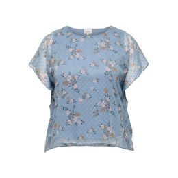 Only sheego Gro&szlig;e Gr&ouml;&szlig;en Blusenshirt, riviera aop:cornflower, Gr&ouml;&szlig;e 52 - Damen