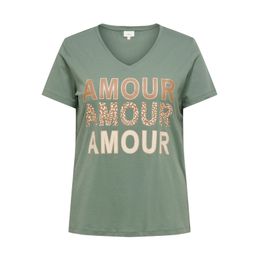 Only sheego Gro&szlig;e Gr&ouml;&szlig;en T-Shirt, laurel wreath print:amour, Gr&ouml;&szlig;e L - Damen