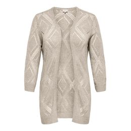 Only sheego Gro&szlig;e Gr&ouml;&szlig;en Strickjacke, birch, Gr&ouml;&szlig;e M - Damen