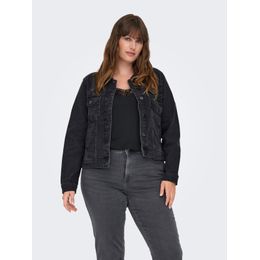 Only sheego Gro&szlig;e Gr&ouml;&szlig;en Jeansjacke, dark grey denim, Gr&ouml;&szlig;e 48 - Damen