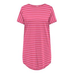 Only sheego Gro&szlig;e Gr&ouml;&szlig;en Minikleid, wild orchid stripes:(dina) tomato puree, Gr&ouml;&szlig;e L - Damen
