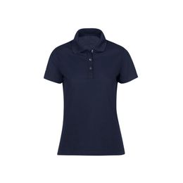 Poloshirt TRIGEMA "TRIGEMA Poloshirt", Damen, Gr. L, blau (navy), Piqu&eacute;, 100% Baumwolle, Basic, ohne Ausschnitt, Shirts