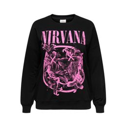 Only sheego Gro&szlig;e Gr&ouml;&szlig;en Sweatshirt, black print:face, Gr&ouml;&szlig;e L - Damen
