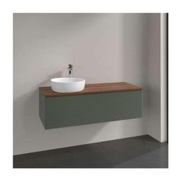 Villeroy & Boch Villeroy und Boch Antao Waschtisch-Unterschrank K33112HL 120x36x50cm, Waschbeckenplattenfarbe warm walnut, leaf green matt lacquer