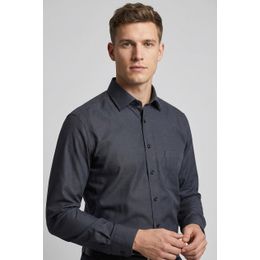 Langarmhemd MARVELIS, Herren, Gr. 42, N-Gr, schwarz, Web, Obermaterial: 100% Baumwolle, tailliert normal, 2-Knopf-Manschette, Hemden, Businesshemd, Basic, New-Kentkragen, leicht tailliert