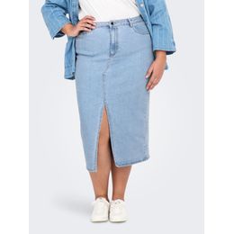 Only sheego Gro&szlig;e Gr&ouml;&szlig;en Jeansrock, light blue denim, Gr&ouml;&szlig;e 52 - Damen