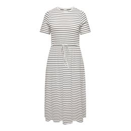 Only sheego Gro&szlig;e Gr&ouml;&szlig;en Jerseykleid, cloud dancer stripes:(dina) black, Gr&ouml;&szlig;e M - Damen