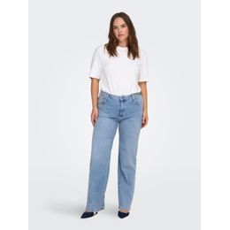 Only sheego Gro&szlig;e Gr&ouml;&szlig;en Weite Jeans, light blue denim, Gr&ouml;&szlig;e 52 - Damen