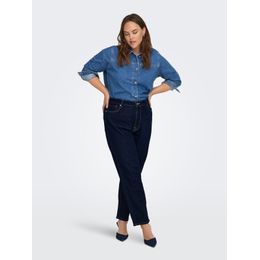 Only sheego Gro&szlig;e Gr&ouml;&szlig;en Straight-Jeans, dark blue denim detail:rinse, Gr&ouml;&szlig;e 52 - Damen