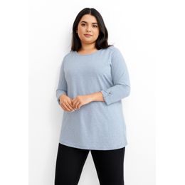 Only sheego Gro&szlig;e Gr&ouml;&szlig;en 3/4-Arm-Shirt, soft chambray, Gr&ouml;&szlig;e M - Damen