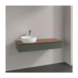 Villeroy & Boch Villeroy und Boch Antao Waschtisch-Unterschrank K11112HL 120x19x50cm, Waschbeckenplattenfarbe warm walnut, leaf green matt lacquer